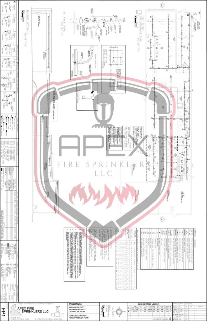 Apex Fire Sprinklers, LLC | Blueprint designs of our work