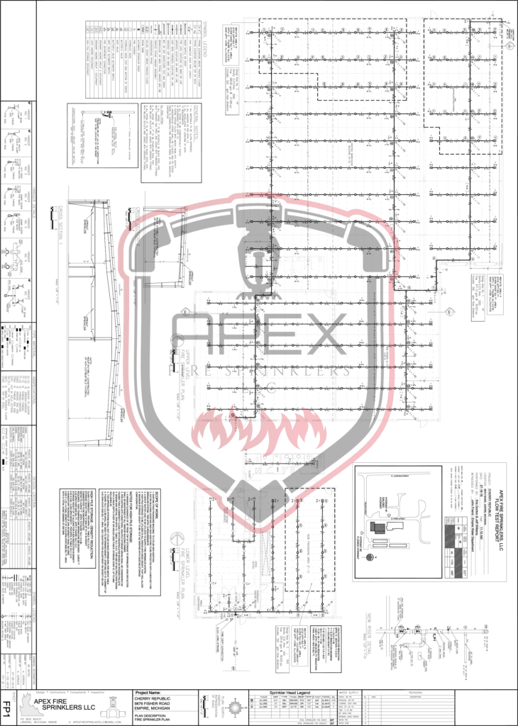 Apex Fire Sprinklers, LLC | Blueprint designs of our work