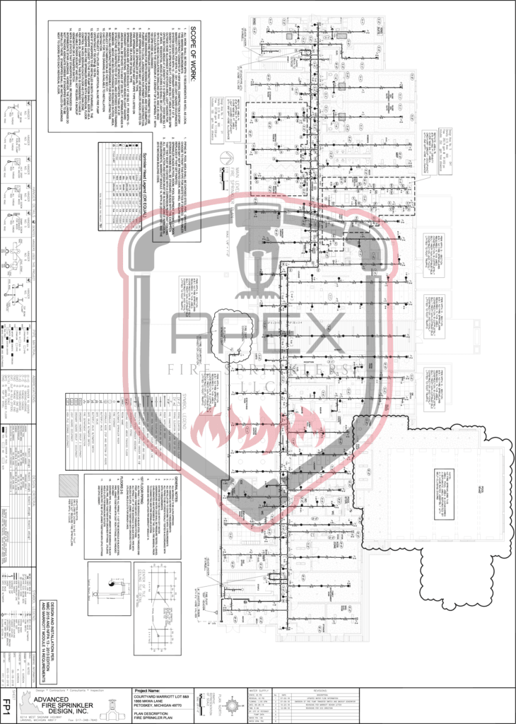 Apex Fire Sprinklers, LLC | Blueprint designs of our work
