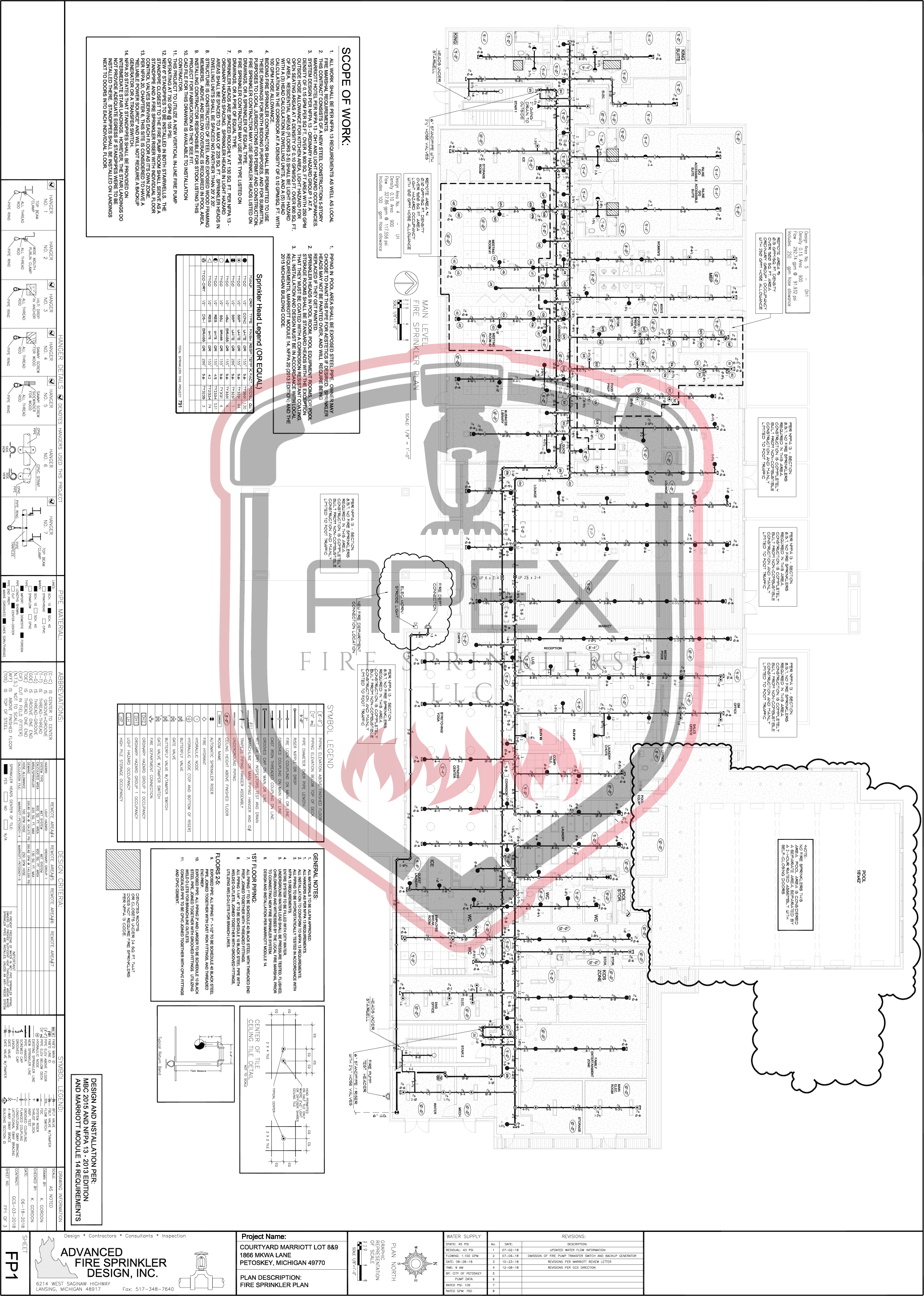 Apex Fire Sprinklers, LLC | Blueprint designs of our work