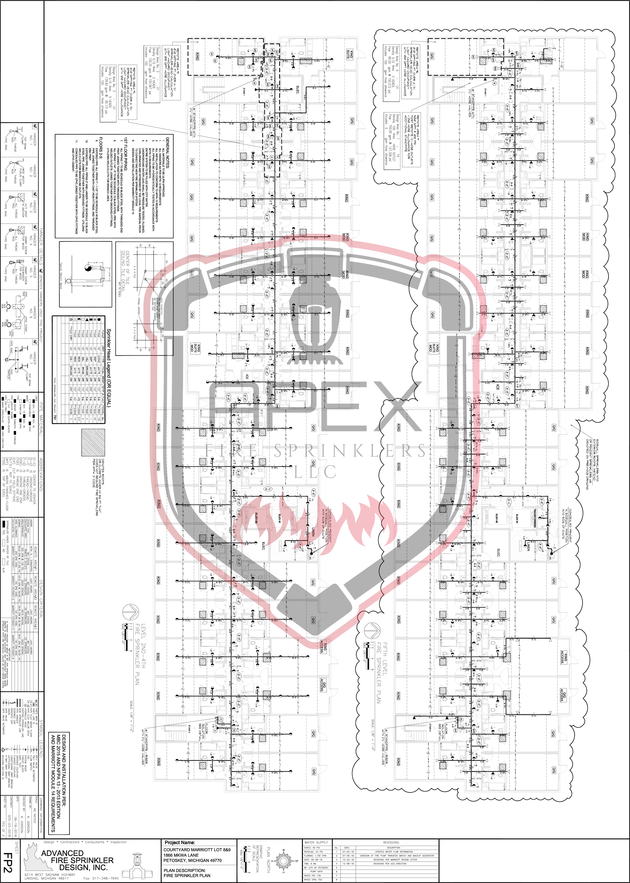 Apex Fire Sprinklers, LLC | Blueprint designs of our work