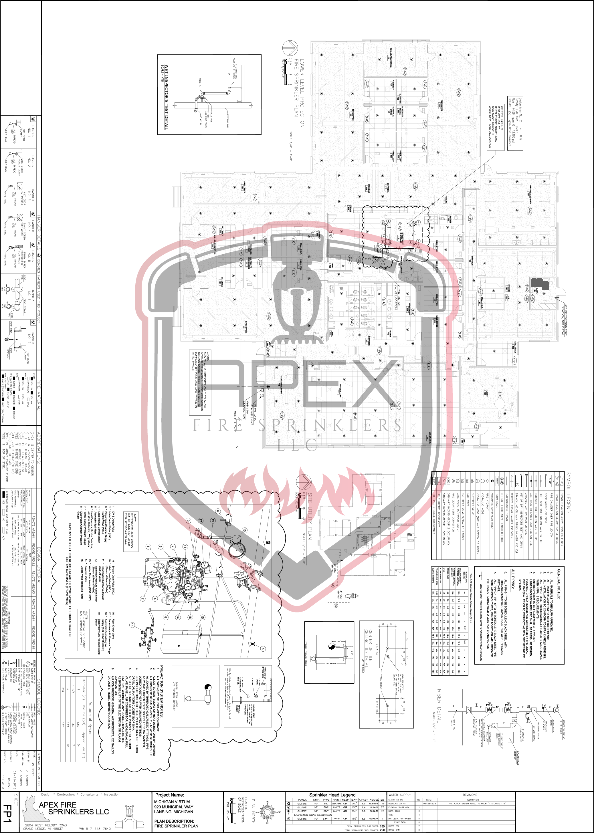 Apex Fire Sprinklers, LLC | Blueprint designs of our work